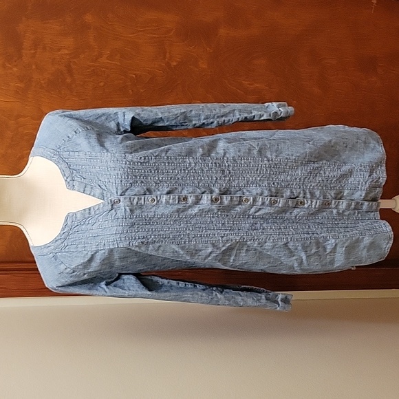 J. Jill | Dresses | J Jill Ling Sleeve Chambray Shirt Dresstunic Top ...